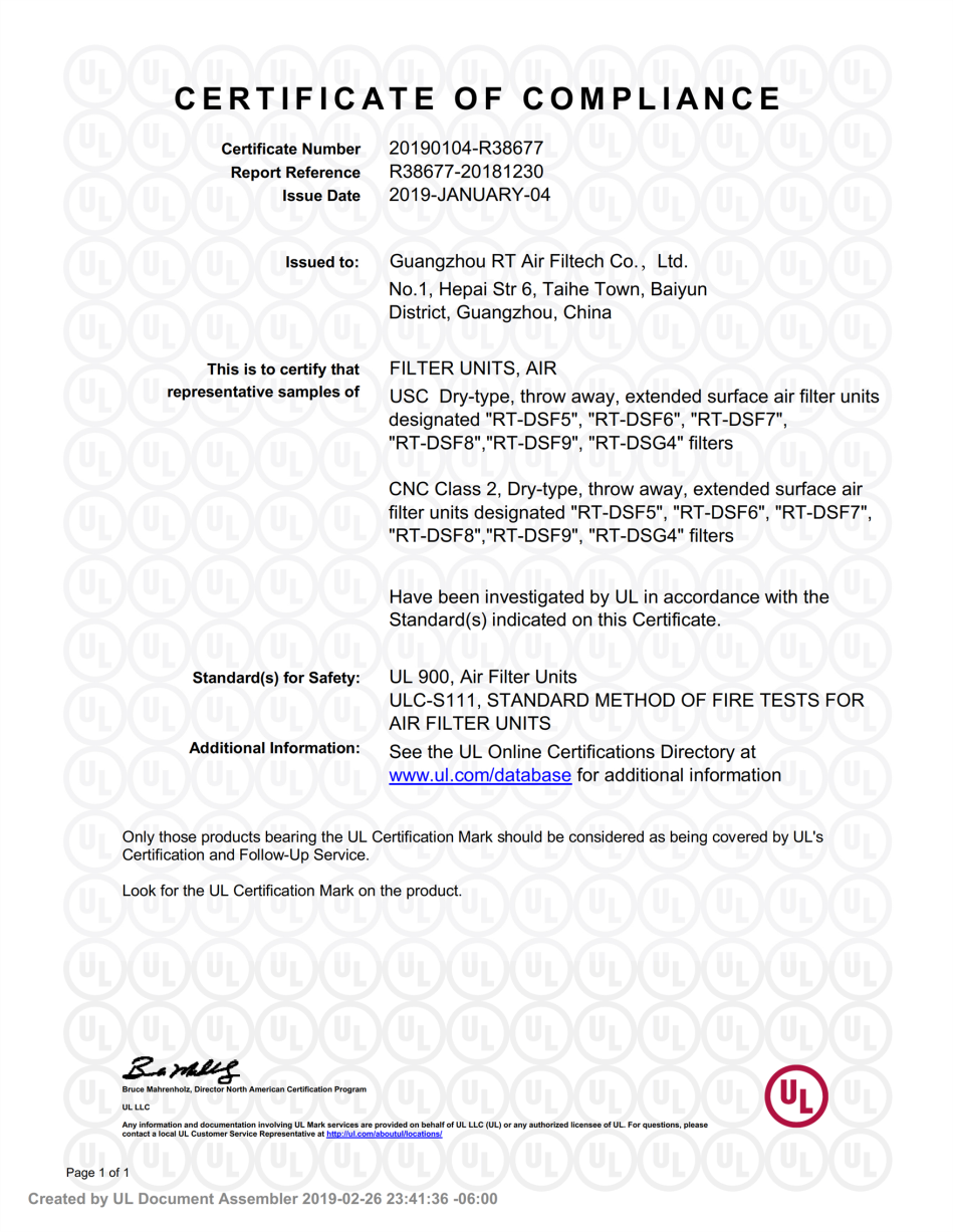 HVAC & Industrial Air Filters Manufacturer | RT Filters